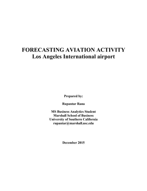 Time Series Analysis - Modeling and Forecasting | PPT | Business ...