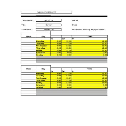 Timesheet | PDF