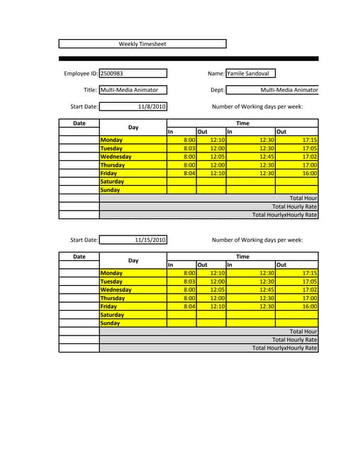 Time sheet | PDF