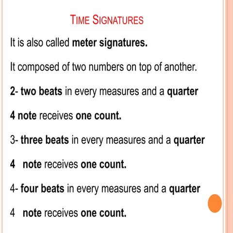 Time signatures review of the past lesson | PPT