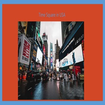 Time Square in USA | PPTX