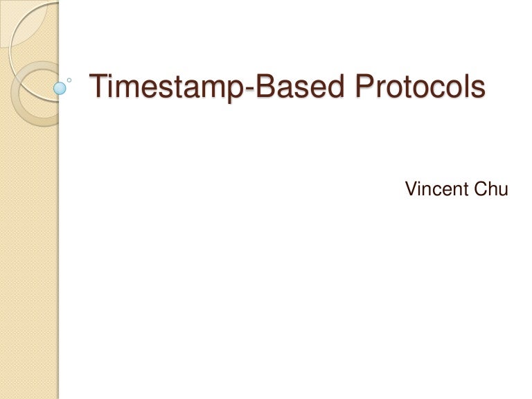 Timestamp Based Protocol 1174