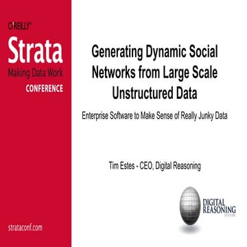Tim Estes Generating Dynamic Social Networks From Large Scale Unstructured Data Ppt 