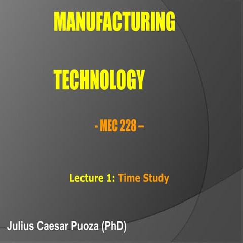 Time study.ppt automated production line | PPT