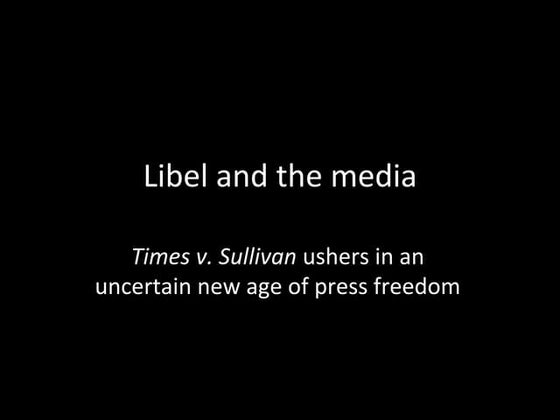 Libel/Defamation/Slander | PPTX