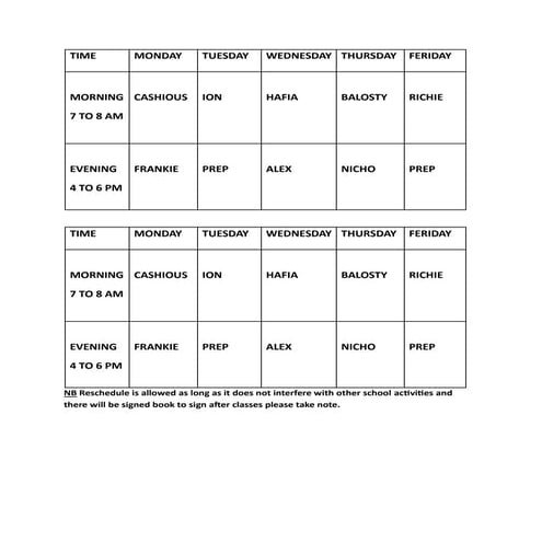 time_table_for_classes for a basic school.pdf