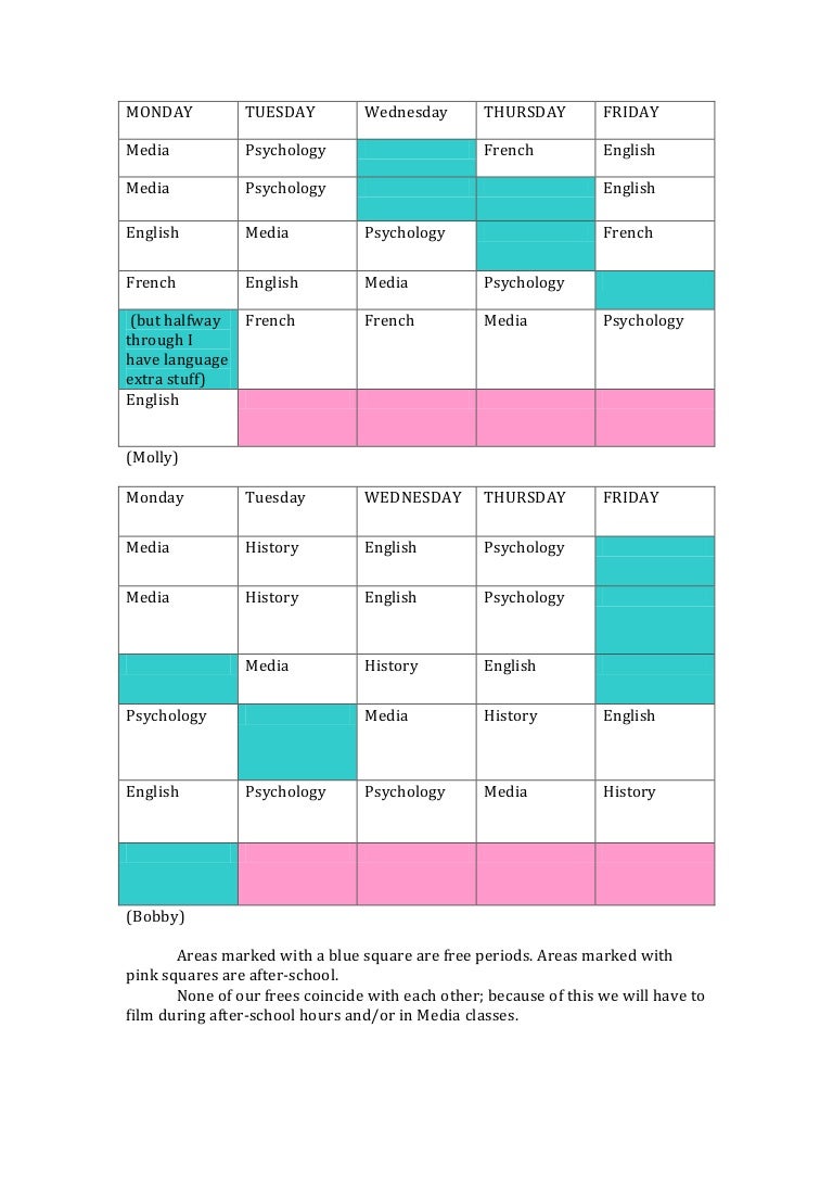 Timetables
