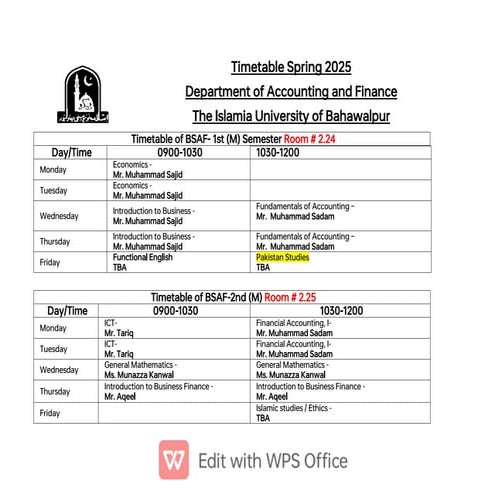Timetable Spring 2025 - 21-02-2025 V2.pdf