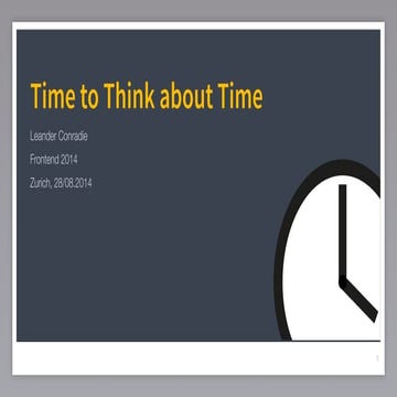 Time to Think About Time | PDF | Computer Peripherals | Computing