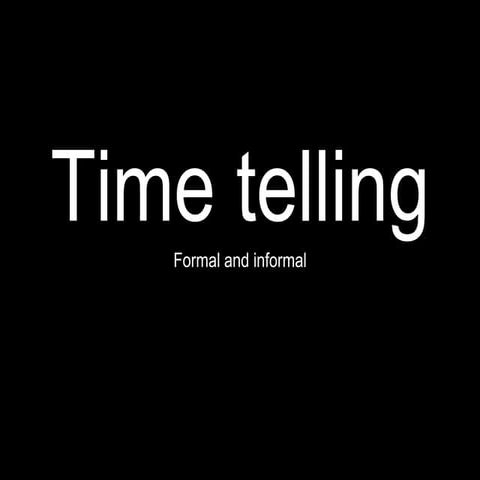 Time telling | PPTX