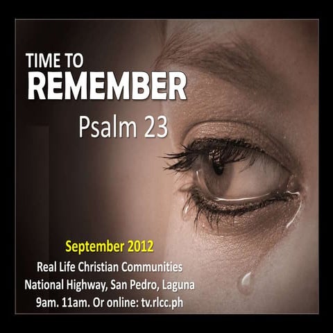Time to remember sermon 4 (english) | PPTX