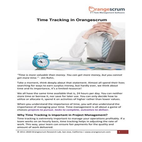 Time tracking in orangescrum | PDF
