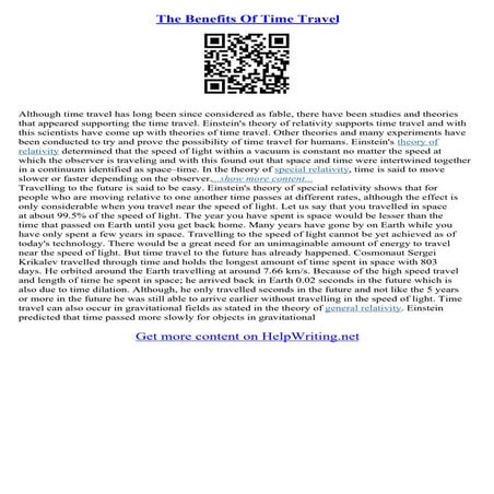 Time Travel Essays | PDF