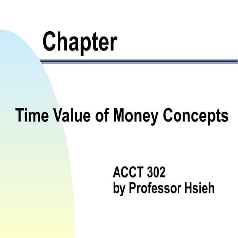 TIME VALUE OF MONEY AND CALCULTIONS IN FINANCE | PPT