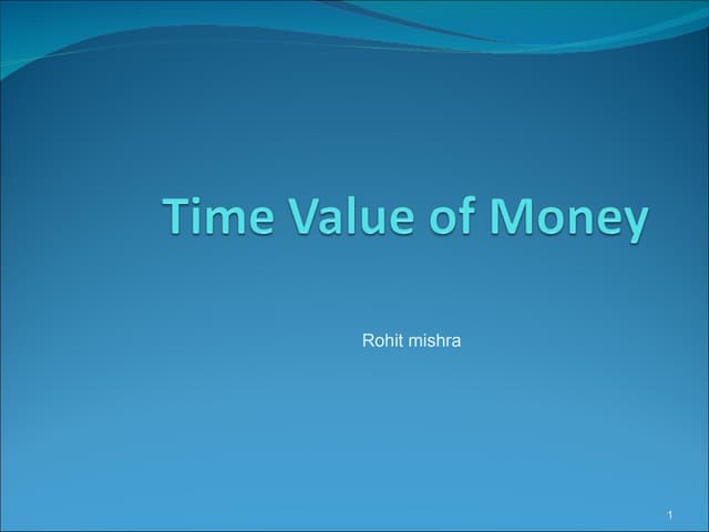 Time value of money ppt. | PPTX