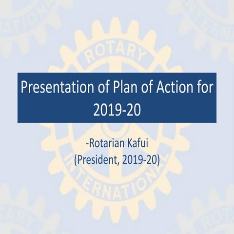 RCSC Plan of Action for 2019-2020 Rotary Year (1st half) | PPT