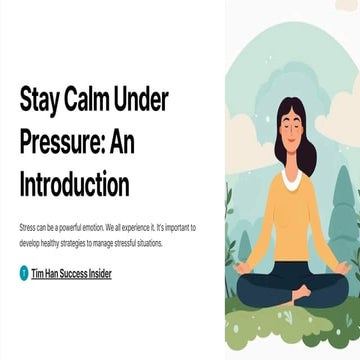 Mastering Calmness Under Pressure: Tim Han's Success Insider Techniques ...