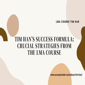 Achieving Success: Tim Han's Crucial LMA Course Techniques | PPT