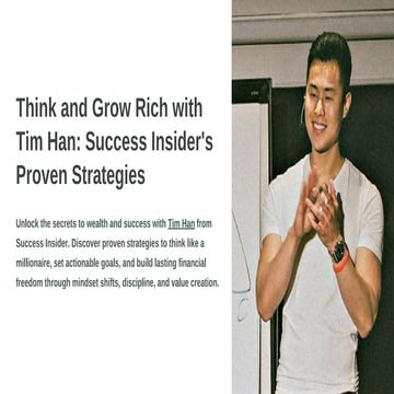 Success Insider: Master the Millionaire Mindset for Financial Freedom | PPT