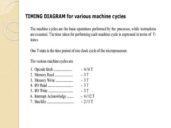 Timing Diagram of MVI Instruction of 8085 Microprocessor | PPT