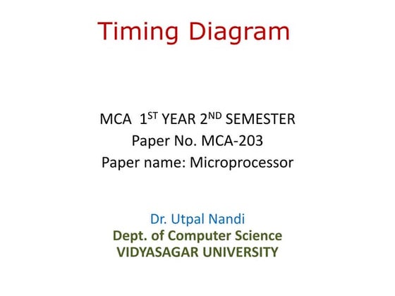Timing diagram of microprocessor 8085 | PDF | Technology & Computing