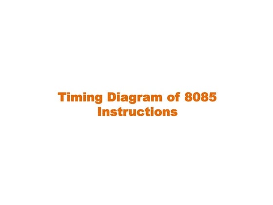 Timing diagram of microprocessor 8085 | PDF | Technology & Computing