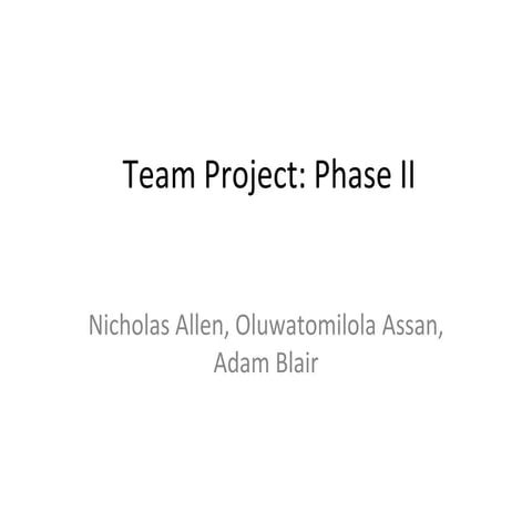 Mis 7560 group 1 project phase 2 presentation | PPTX