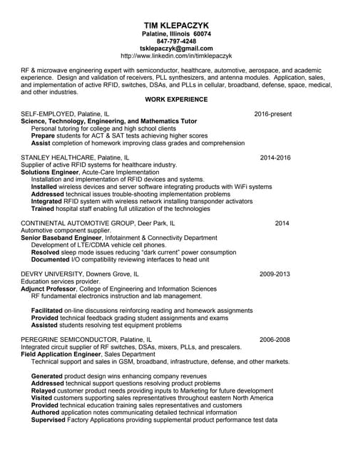 Ivan Herbert - Resume | DOC | Consumer Electronics | Technology & Computing
