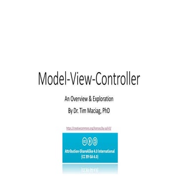 MVC, An Overview & Exploration | PPT