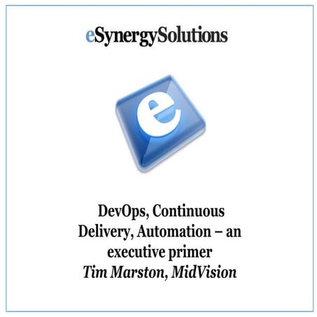 DevOps, Continuous Delivery, Automation – an executive primer | PPT