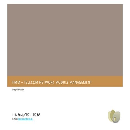 Timm – Telecom Network Module Management | PDF