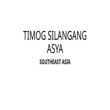 AP 7 ARALIN 1 TIMOG SILANGANG ASYA MATATAG | PPTX