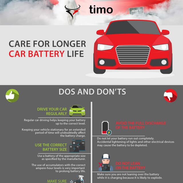 Care for longer car battery life - infographic | PDF