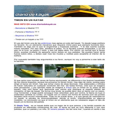 Timon para-kayak | PDF