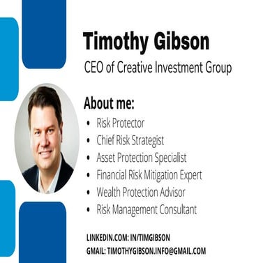 Timothy Gibson | Wealth Expert and Wealth Strategist | PPT