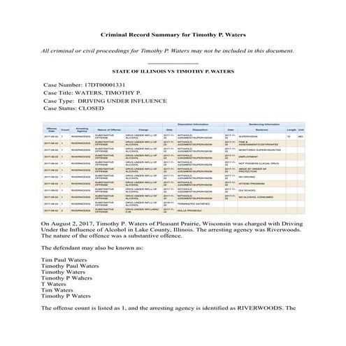 Timothy P. Waters - Criminal Background Summary.pdf
