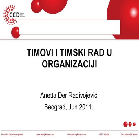 Timovi i timski_rad_u_organizaciji | PDF