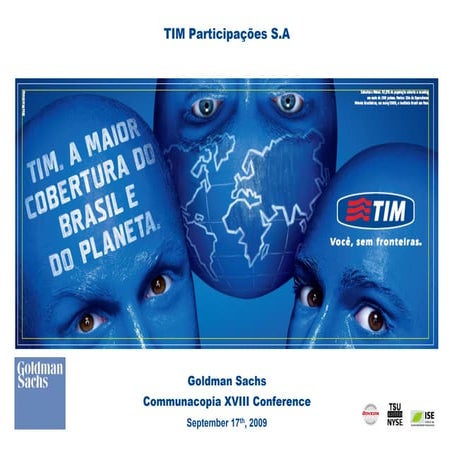 Tim Presentation Goldman Sachs Conference Set09 Eng | PPT