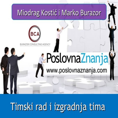 Timski rad i izgradnja tima trening Poslovna Znanja | PPT
