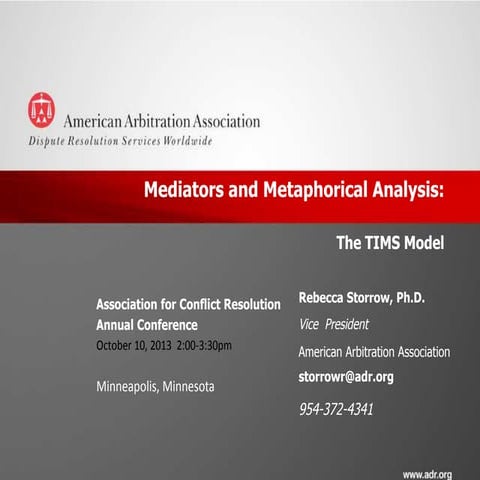 Mediators and Metaphorical Analysis: The TIMS Model | PPT