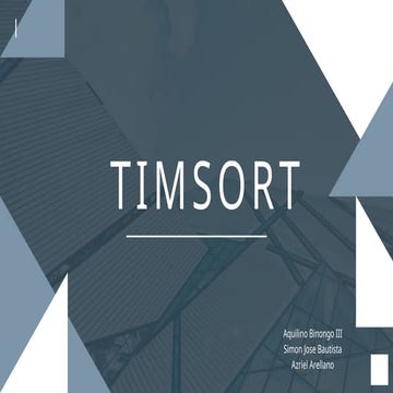 Timsort (ppt).pptxiggiugiukgyghsbvvbviugvu | PPTX
