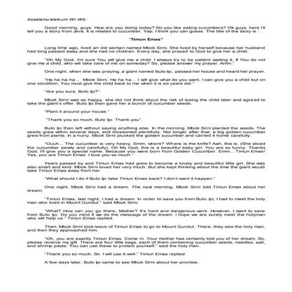 Timun emas | DOCX