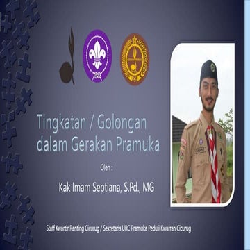 Tingkatan/Golongan dalam Gerakan Pramuka | PPTX