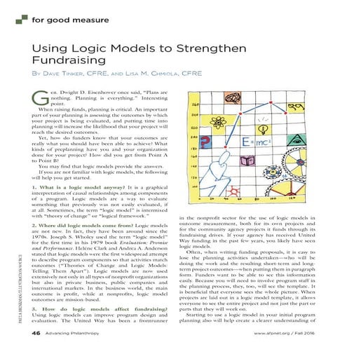 Using Logic Models to Strengthen Fundraising | PDF