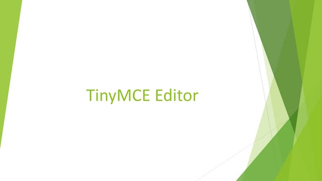 Tiny mce editor | PPT Tiny mce editor | PPT