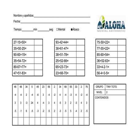 Tiny tots nivel 2 ficha 12 | PPT