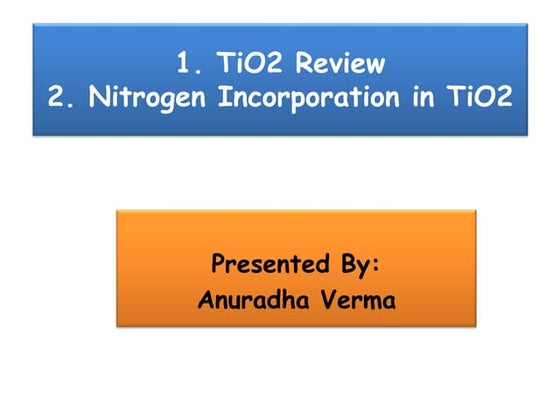 TiO2 Nanomaterial | PPT