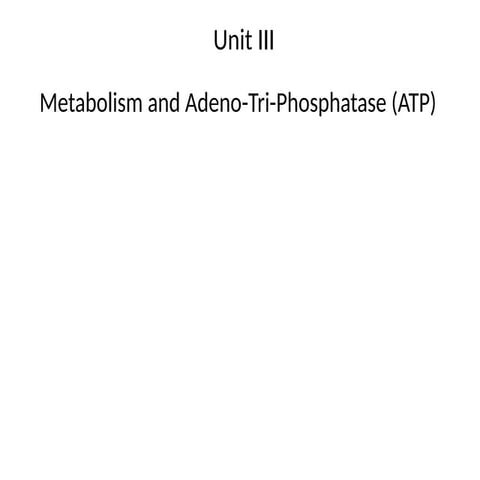 ATP- The universal energy currency of cell | PPT