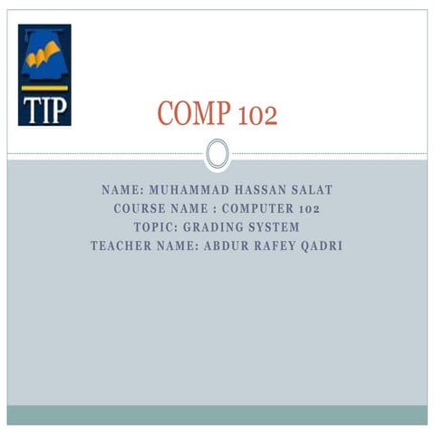 Tip ca-muhammad hassan salat | PPTX