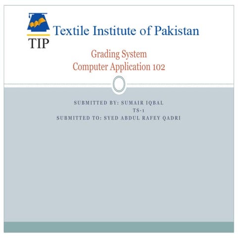 Grading system tip | PPTX